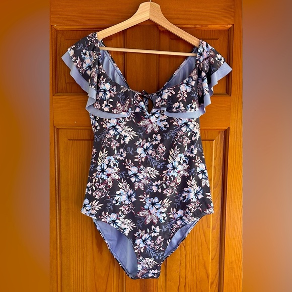 Wave Zone | Swim | Wave Zone Onepiece Purple Lilac Silver Floral ...